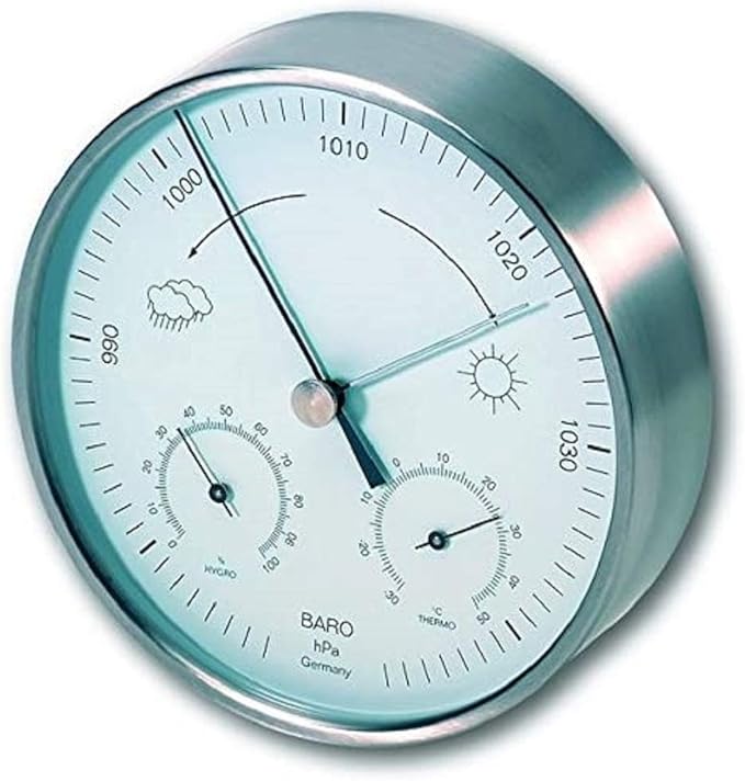 TFA Dostmann Analoge Wetterstation, für innen und außen, Barometer ...