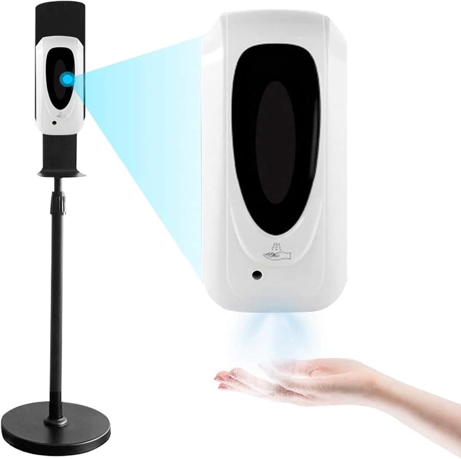 S SMAUTOP Hand Sanitizer Dispenser Stand, 1000ml 1.4 m High Touchless ...