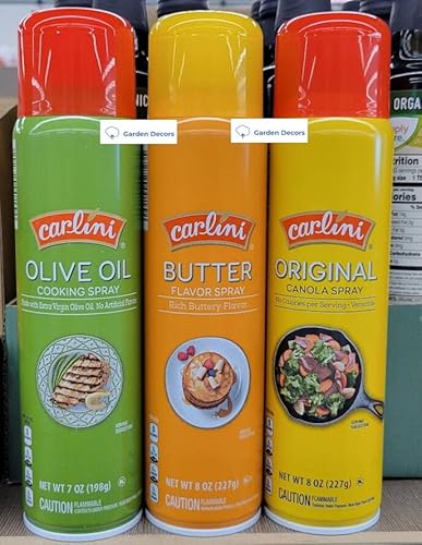 Carlini Oilve Oil Cooking Spray, Butter Flavor Spray, Original Canola ...