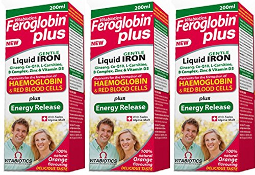 (3 PACK) - Vitabiotic - Feroglobin Plus Liquid | 200ml | 3 PACK BUNDLE ...