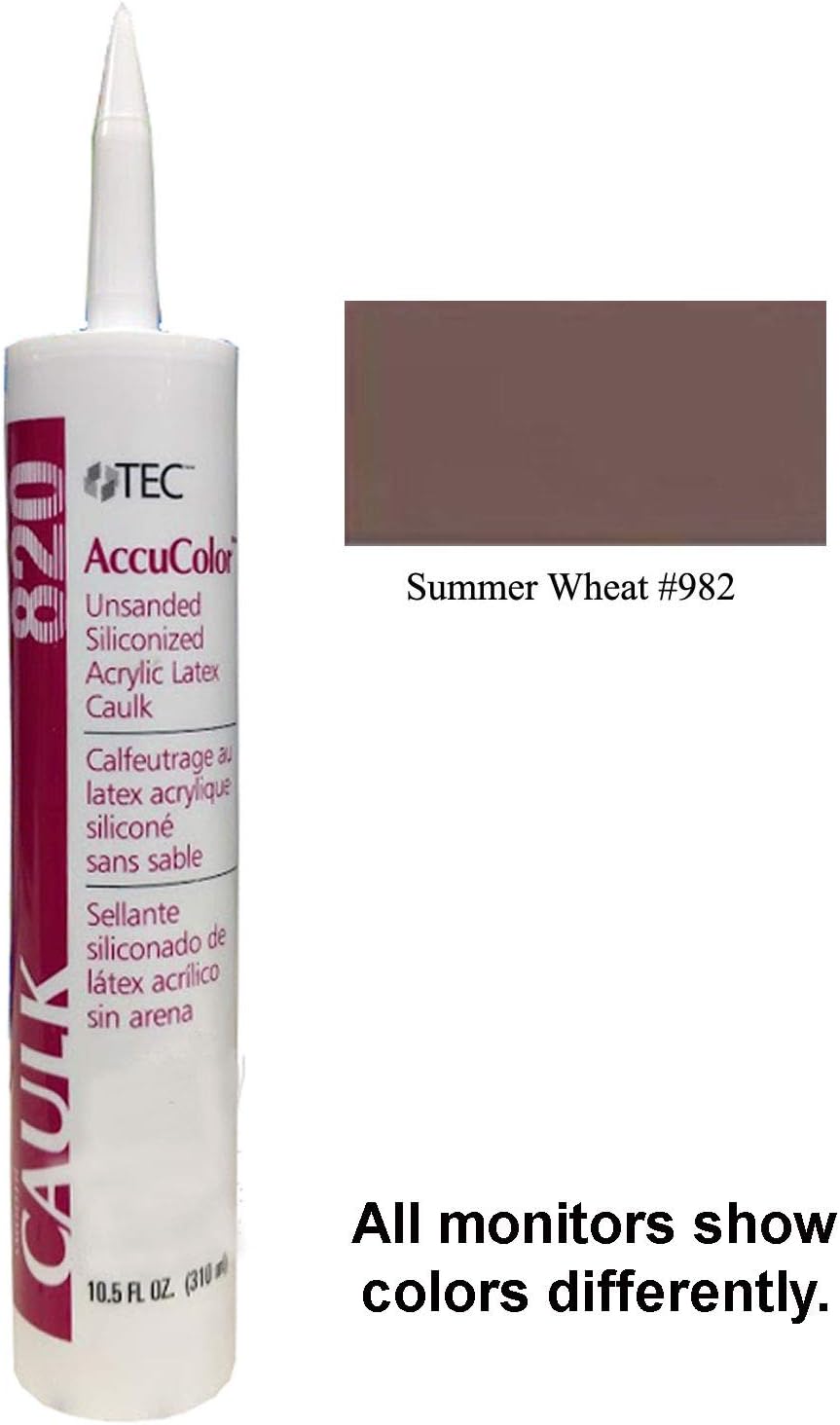 Amazon.com: TEC Accucolor Siliconized Unsanded Acrylic Caulk 982 Summer ...