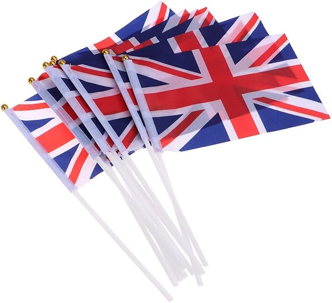 ExeQianming British Stick Flag, 20Pcs Handheld Mini Not Easy to Fade ...