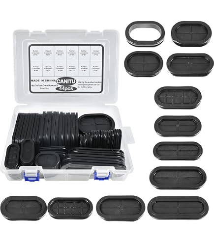 Oval Double-sided Rubber Grommet Kit Hilitchi 21pcs Oval Rubber Grommet ...