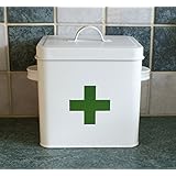 Vintage Retro Style First Aid Tin Box with Lid: Amazon.co.uk: Kitchen ...