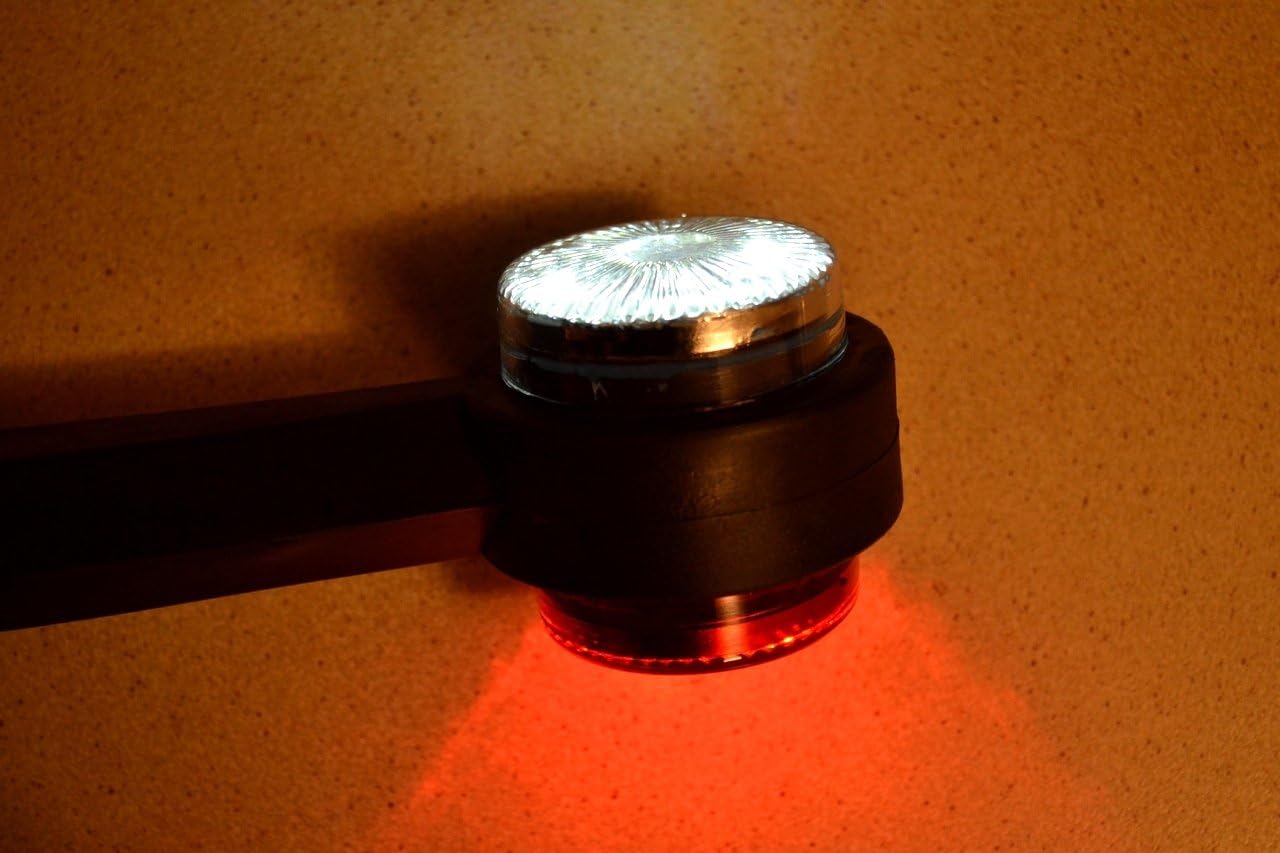 2x Recovery Side Outline Marker Lights 24 Volt White Red Trailer Truck ...