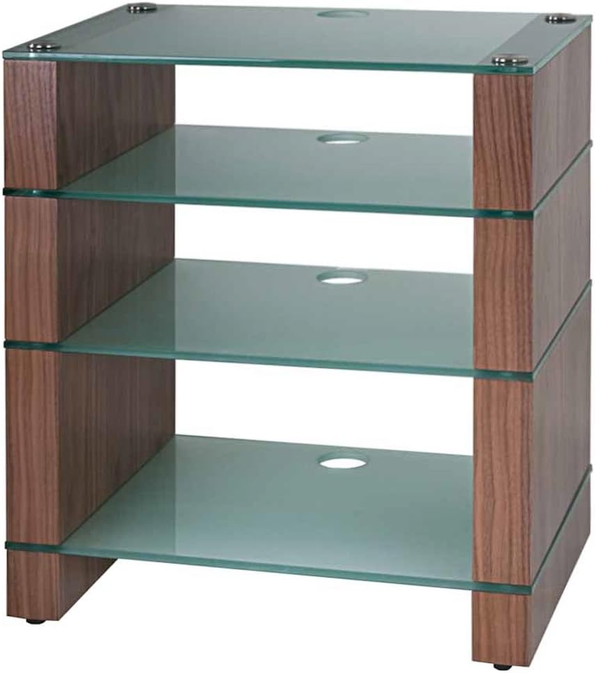 HiFi supporto, Hi-Fi rack, AV audio Supporto. Noce con quattro ripiani ...