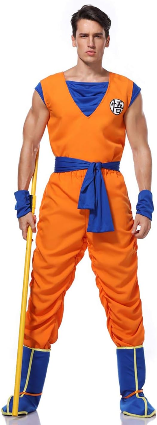 Amazon | S&C Live ハロウィンコスチューム 大人コスチューム ドラゴンボール孫悟空コスプレ5点セット オレンジ 孫悟空仮装 孫 ...