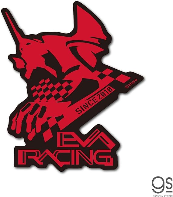 Amazon.co.jp | エヴァンゲリオンレーシング EVA Racing ステッカー EVARACING 初号機 赤 RED ...