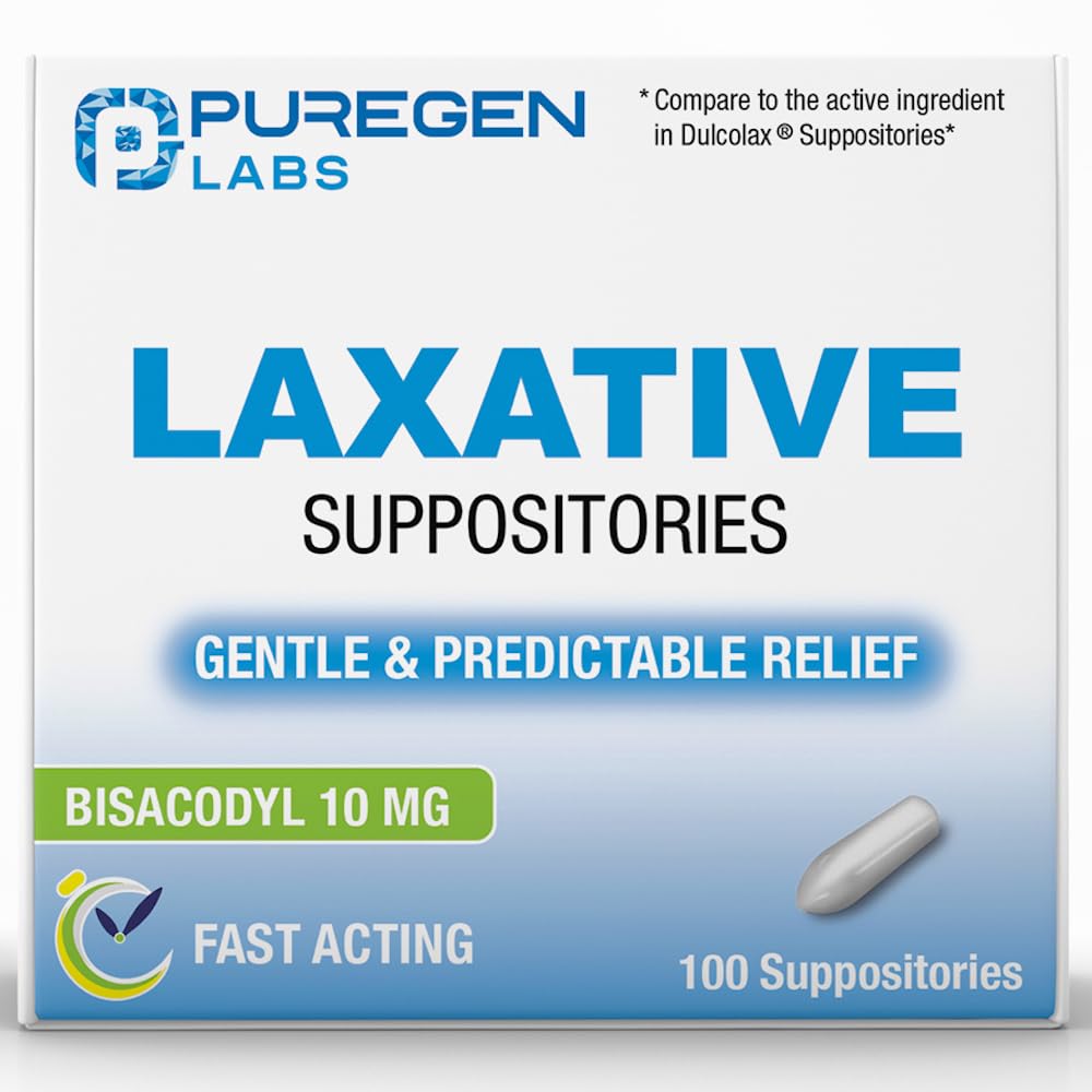 Mua Puregen Labs Fast Relief Laxative Suppositories, Bisacodyl USP ...