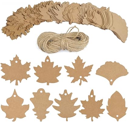 Amazon.com: BUYGOO 180 PCS Leaf Tags Gift Tags Place Cards Name Tags ...