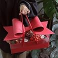 Amazon.com: Large Gift Box with Big bow lid - set of 5(Red) : Health ...