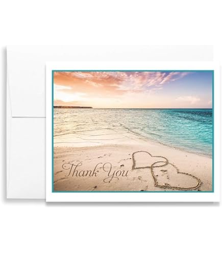 Beach Scene Thank You Cards