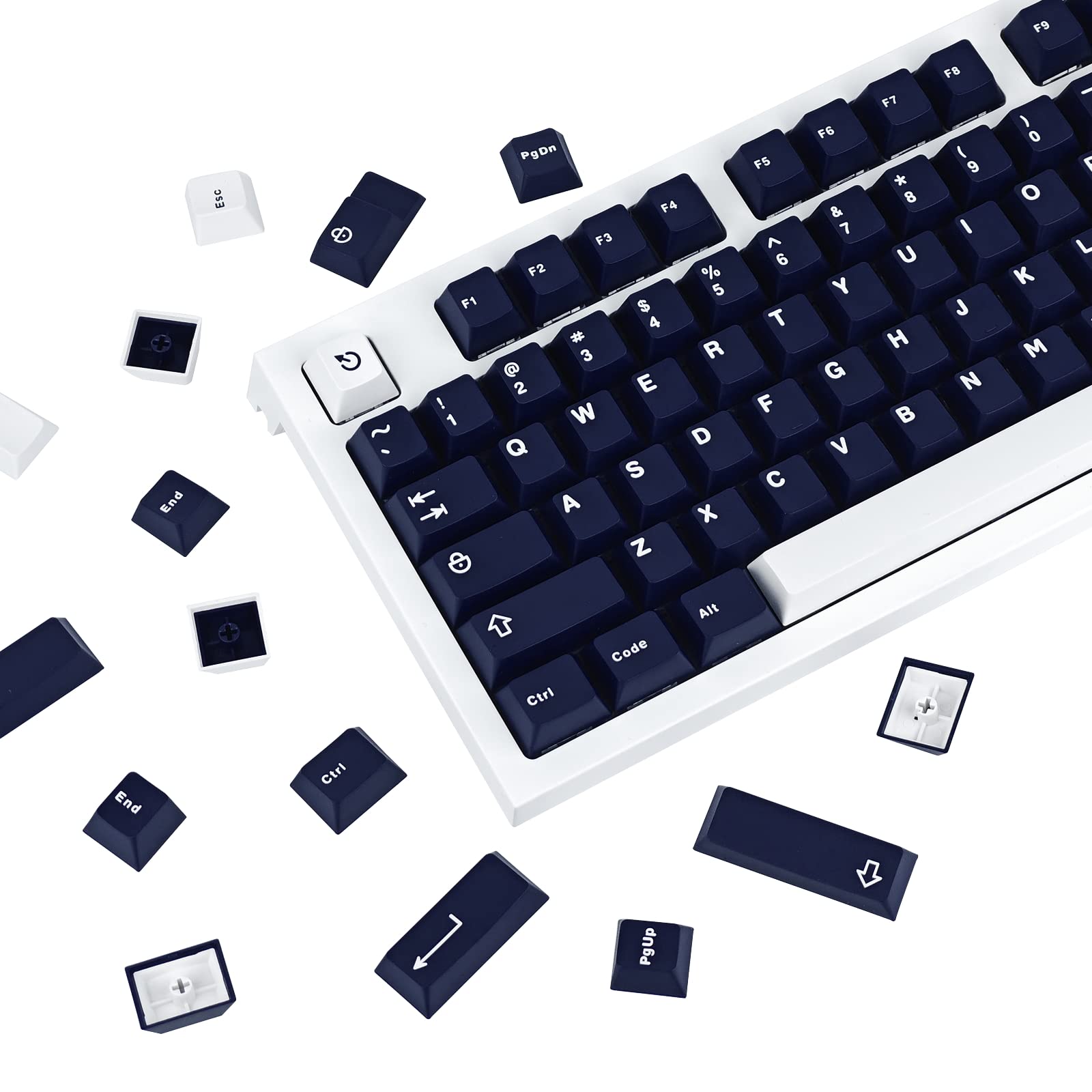 Mua 132 Keys Dark Blue Keycaps, ABS Double Shot Cherry Keycaps, Dark ...