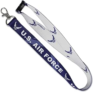 Amazon.com: PinMart's U.S. Air Force Military USAF Wings Lanyard w ...