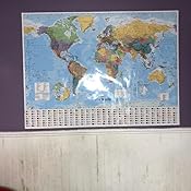 Collins World Wall Laminated Map: Collins Maps: 8601200955422: Books ...