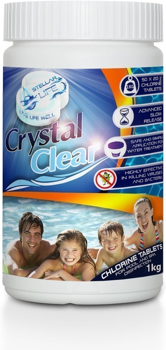 Crystal Clear Ultimate Chlorine Tablets 50 x 20g for Hot Tubs, Spa ...