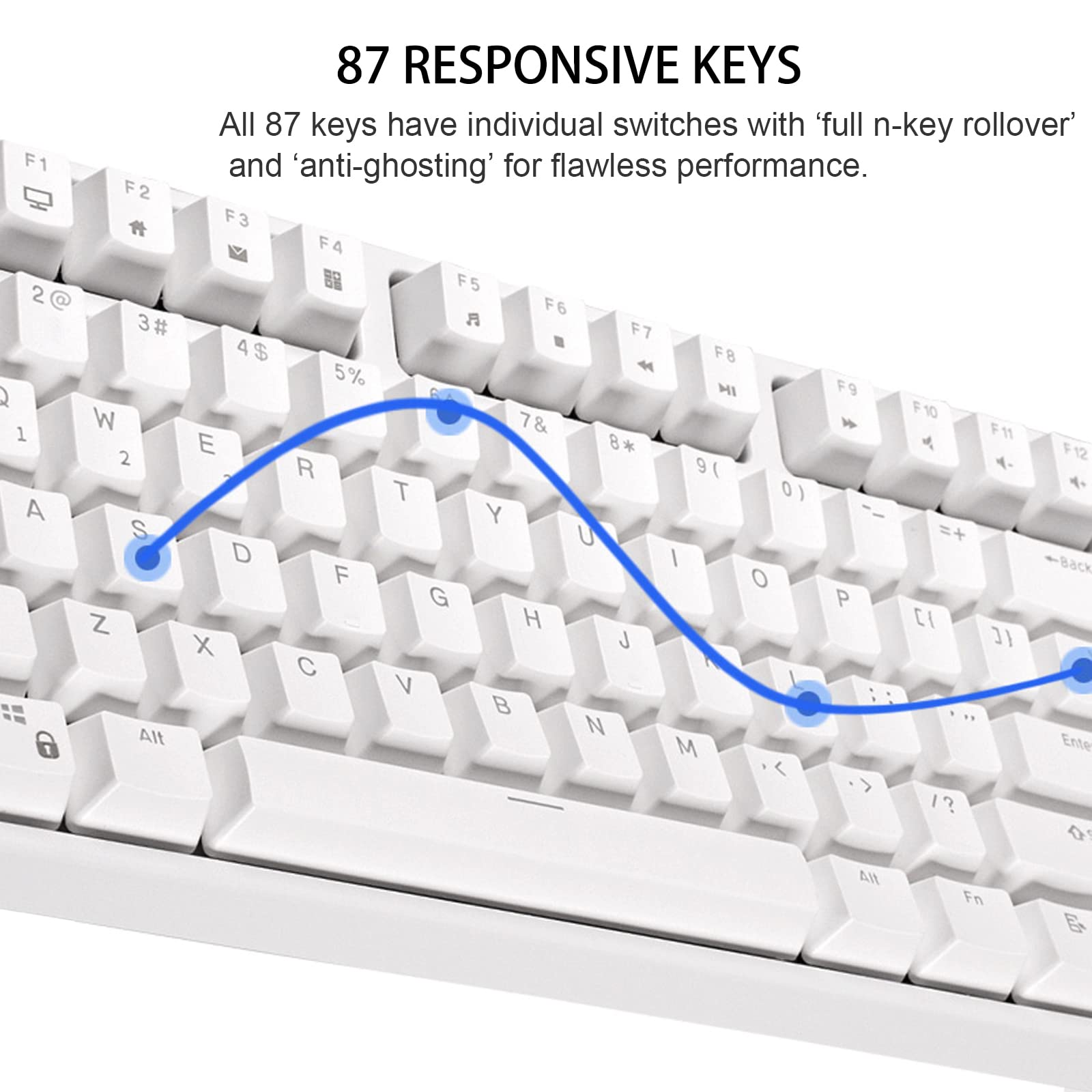 Mua RK ROYAL KLUDGE RK987 Mechanical Keyboard 87 Keys White LED ...