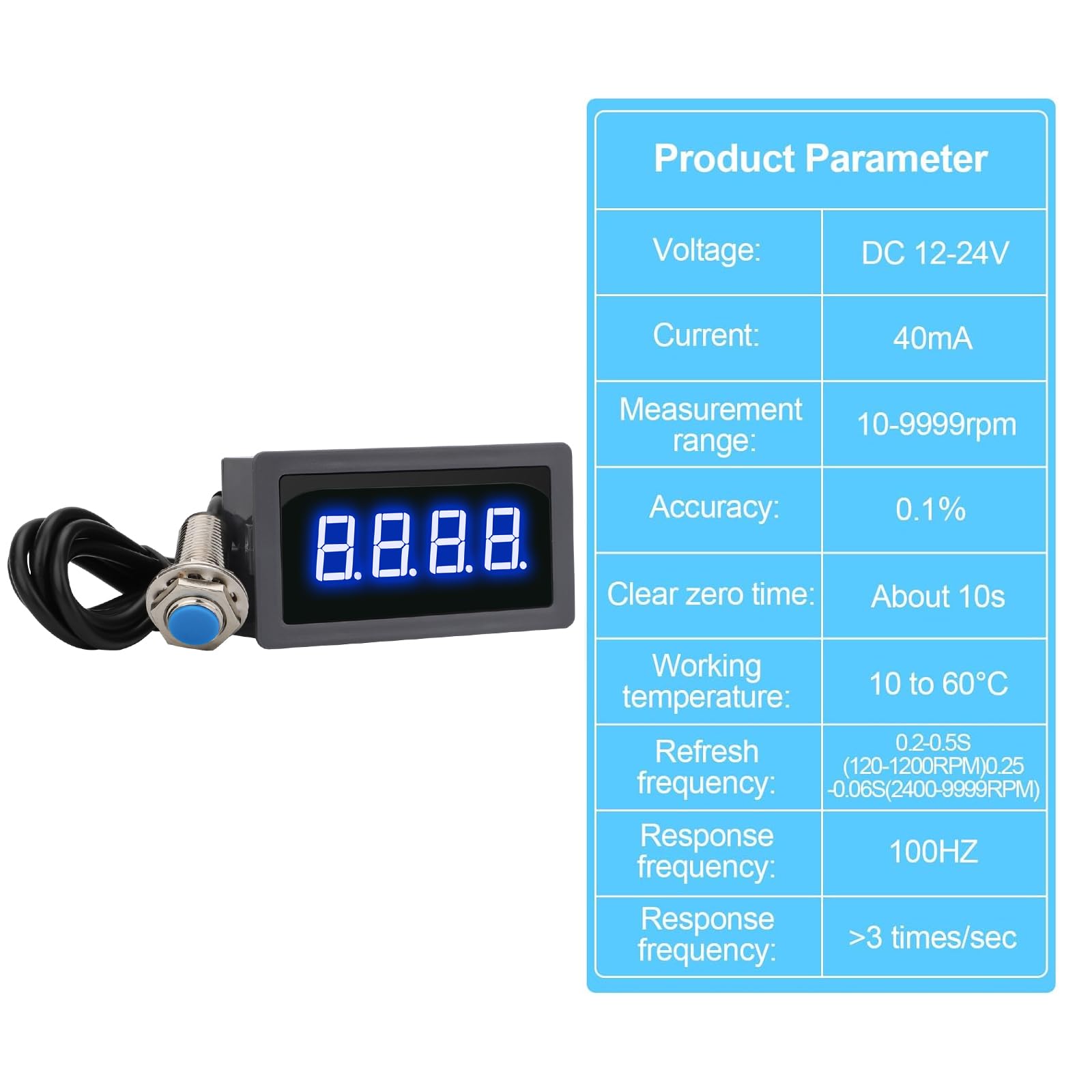 Mua EEEkit 4 Digital Blue LED Tachometer, RPM Speed Meter Digital Motor ...