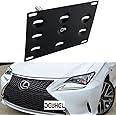 Amazon.com: DEWHEL Front Bumper Tow Hook License Plate Mount Bracket ...