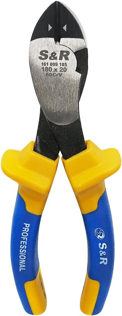 S&R Power Side Cutters / Wire Cutters, 180 x 20 mm, Cr-V steel with ...