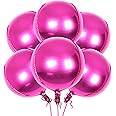 Amazon.com: AULE Hot Pink Party Balloon Decorations - Pack of 6, Jumbo ...