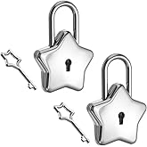 Mini Locks with Keys Cute Star Shaped Padlock for Jewelry Box Purse ...