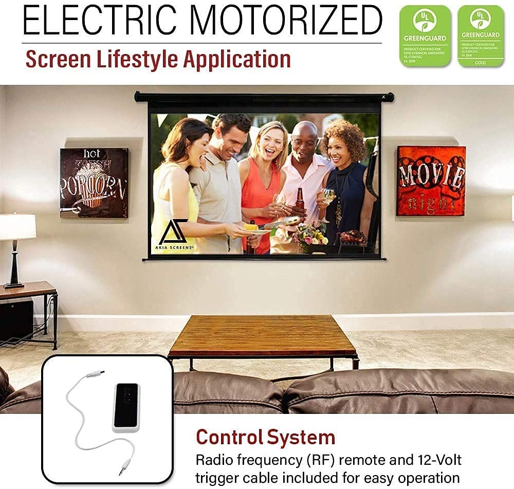 Mua 110 inch Motorized Electric Remote Controlled Drop Down Projector ...