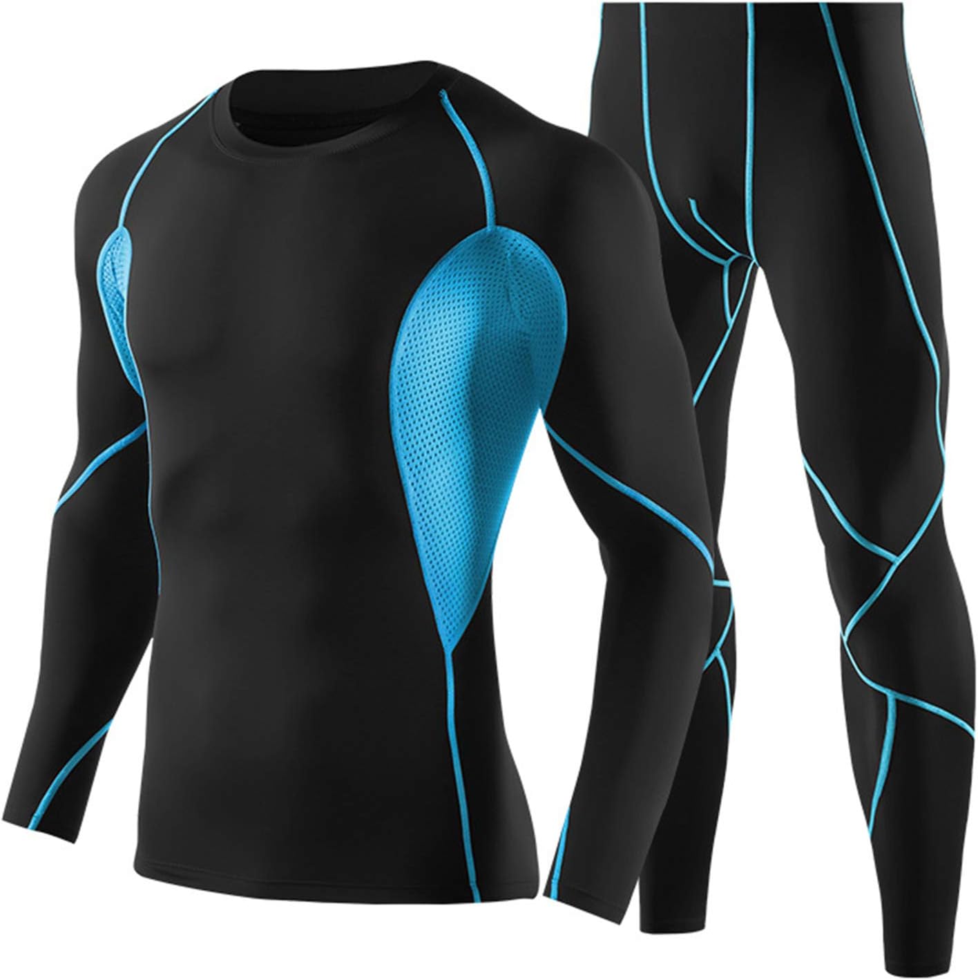 Men's Compression Suit, Long-sleeved T-shirt Sports Quick-drying ...