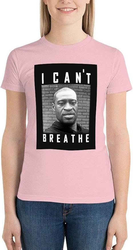 Amazon.com: George Floyd Women’s T-Shirt Novelty Crew Neck Tees Adult ...