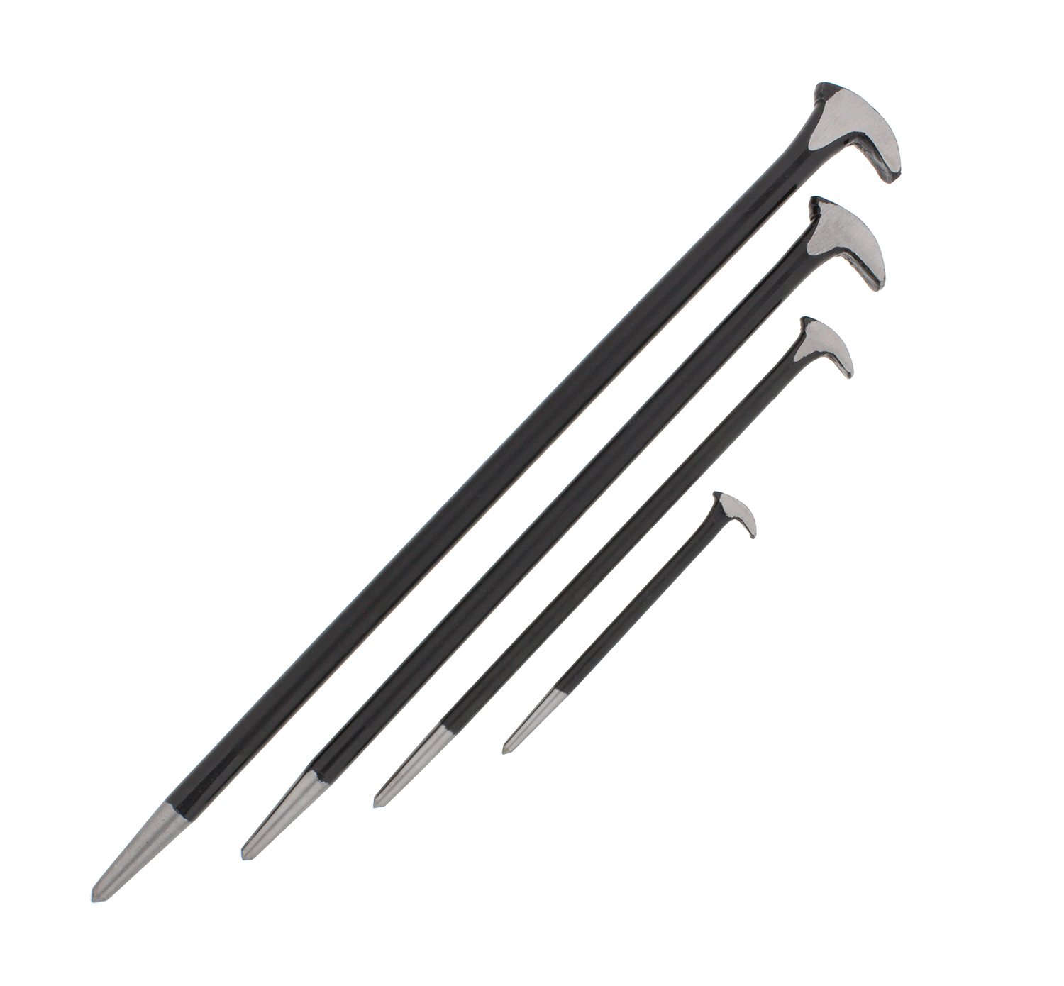 ABN Steel 4 Piece Rolling Head Pry Bar Set - 6, 12, 16, and 20 Inch ...
