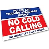 Stop Cold Calling Door Sticker - No Cold Callers - No Religious Groups ...