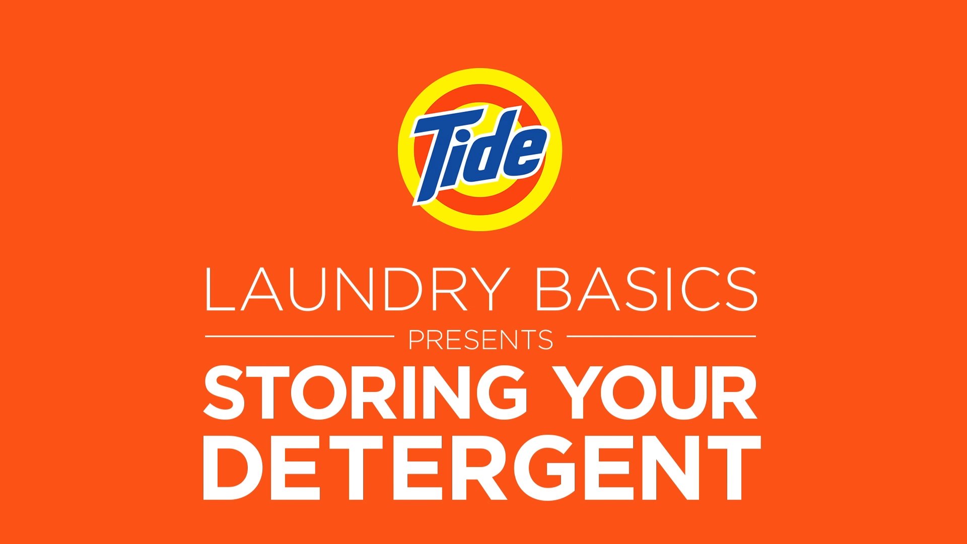 Watch Tide Laundry Tips& How To Store Your Detergent on Amazon Live