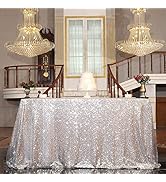 Amazon.com: Juya Delight 50" x 80" Light Gold Sequin Tablecloth Rectangle for Wedding Birthday ...