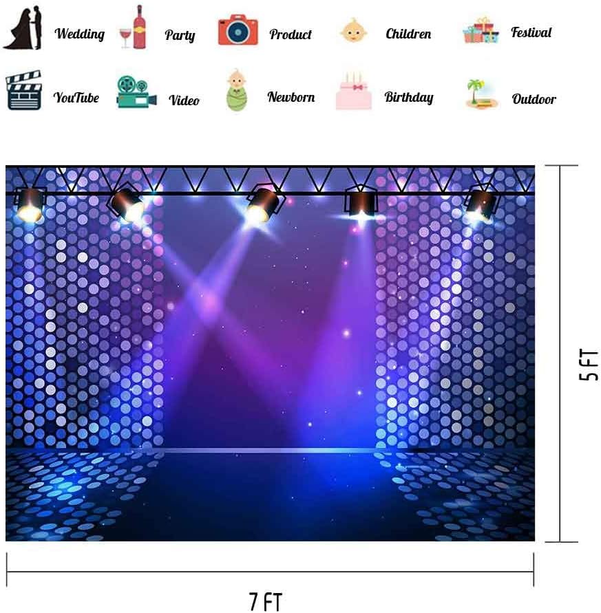 7x5ft Spotlight Stage Backdrop Party Event Portrait Photography ...