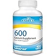 Amazon.com: 21st Century Calcium 600 mg Supplement (400 Tablets), Vegan ...