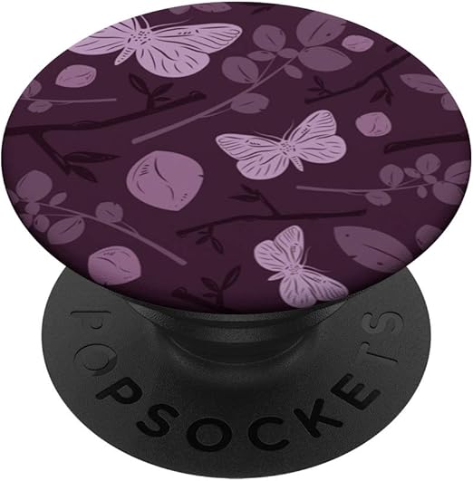 Amazon.com: Pop Sockets in Purple Butterfly and Leaves Pattern ...