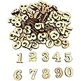 Amazon.com: Aliotech 100Pcs 0.6inch Natural Wooden Numbers for DIY Crafts
