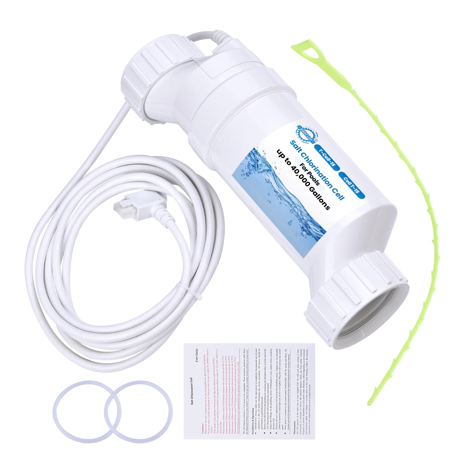 Hodflop W3T-CELL-15 Salt ChIorination Cell up to 40,000 Gallons Pool ...