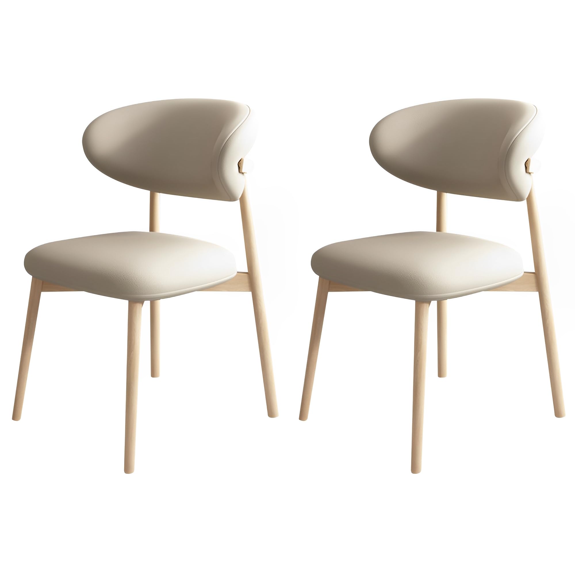 NWRYSM Wooden Armless Dining Chairs Mid Century Modern Kitchen Chairs ...