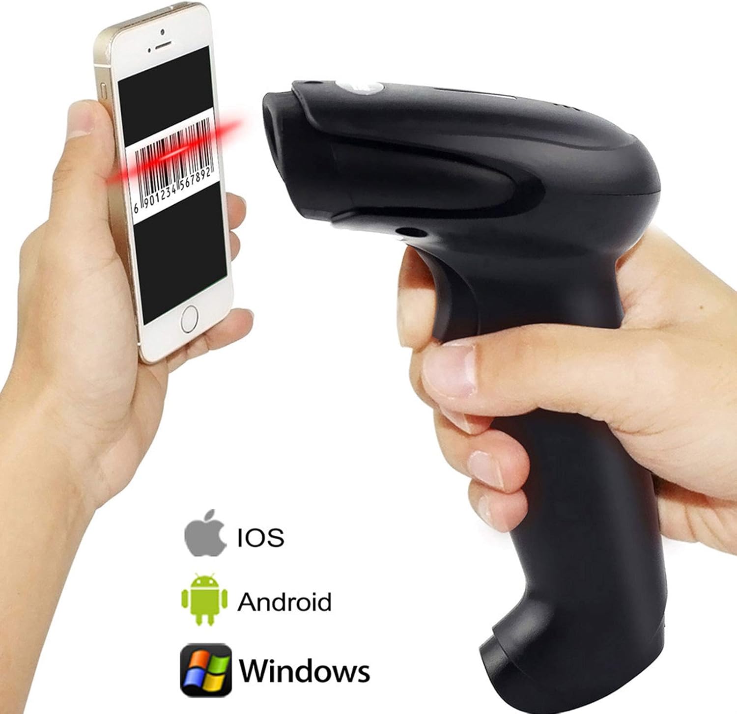CCD Barcode Scanner USB,symcode Handheld 1D CCD USB Wired Barcode ...