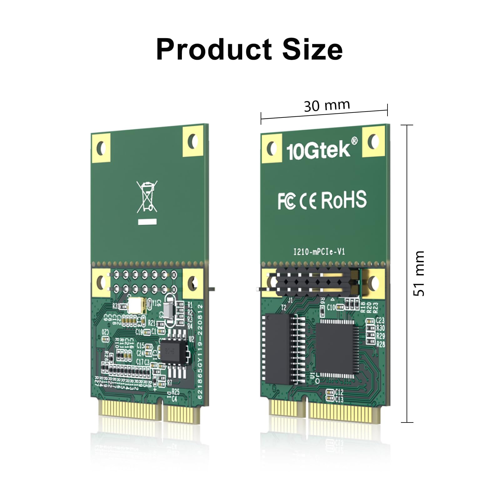 Mua 10Gtek Mini PCIe 1G Ethernet Network Card (Intel I210AT), 30-cm ...