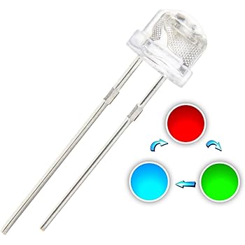 Chanzon 100 pcs 5mm RGB Multicolor Slow Flashing (Multi Color Changing ...