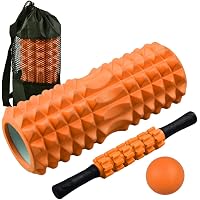 4 in 1 Foam Roller Set, Foam Rollers with Muscle Roller Stick and ...
