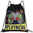 Amazon.com | FATTTYCY Video Game Drawstring Backpack Gaming Sport Cinch ...