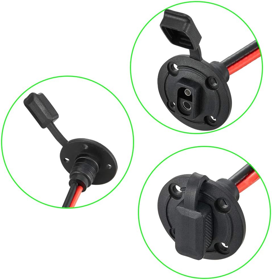 donjon Solar Weatherproof SAE Socket Sidewall Port, 10AWG SAE Power ...