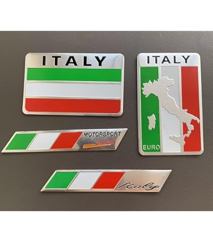 Italian Flag Car Badge