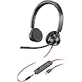 Amazon.com: Poly Blackwire 3325 Wired Headset (Plantronics) – Flexible Microphone Boom – Hi-fi ...