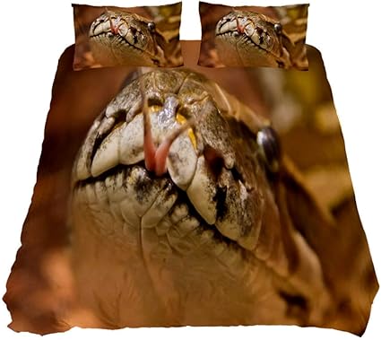 Snake Animal Nature Bedding Sets Breathable Bedclothes 3 Pieces Bedding ...