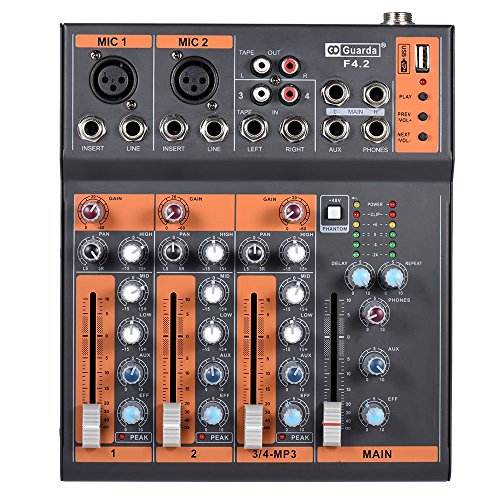 756910677855 - Ammoon 4 Channel Mic Line Audio Mixer Mixing | UPC Lookup