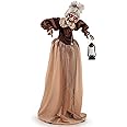 Amazon.com: Tangkula 5 FT Halloween Standing Animated Old Lady Holding ...
